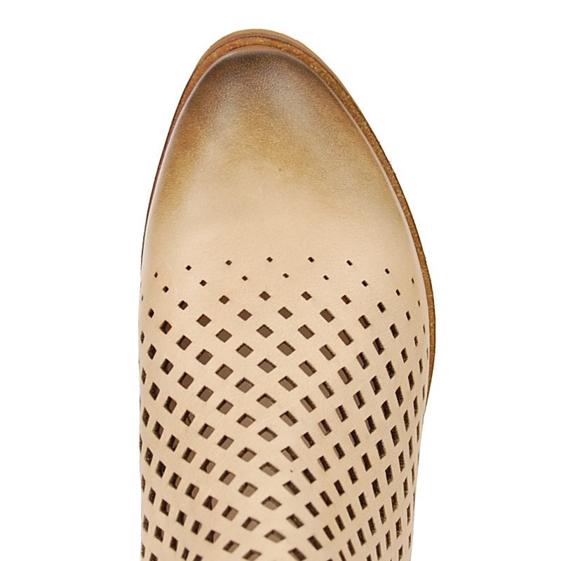 Letnie botki damskie KORDEL kolor beżowy